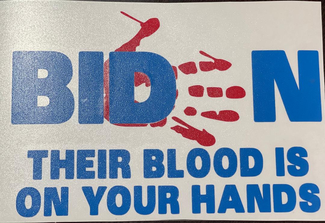 Their blood on your hands decal – R5 Custom Vinyl